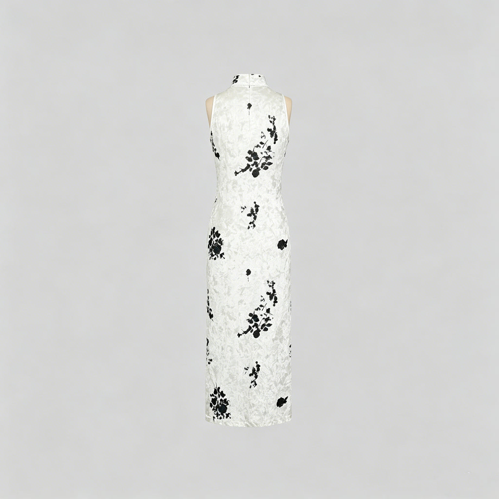 The Ink-Stained Velvet Cheongsam dress – Sovellea